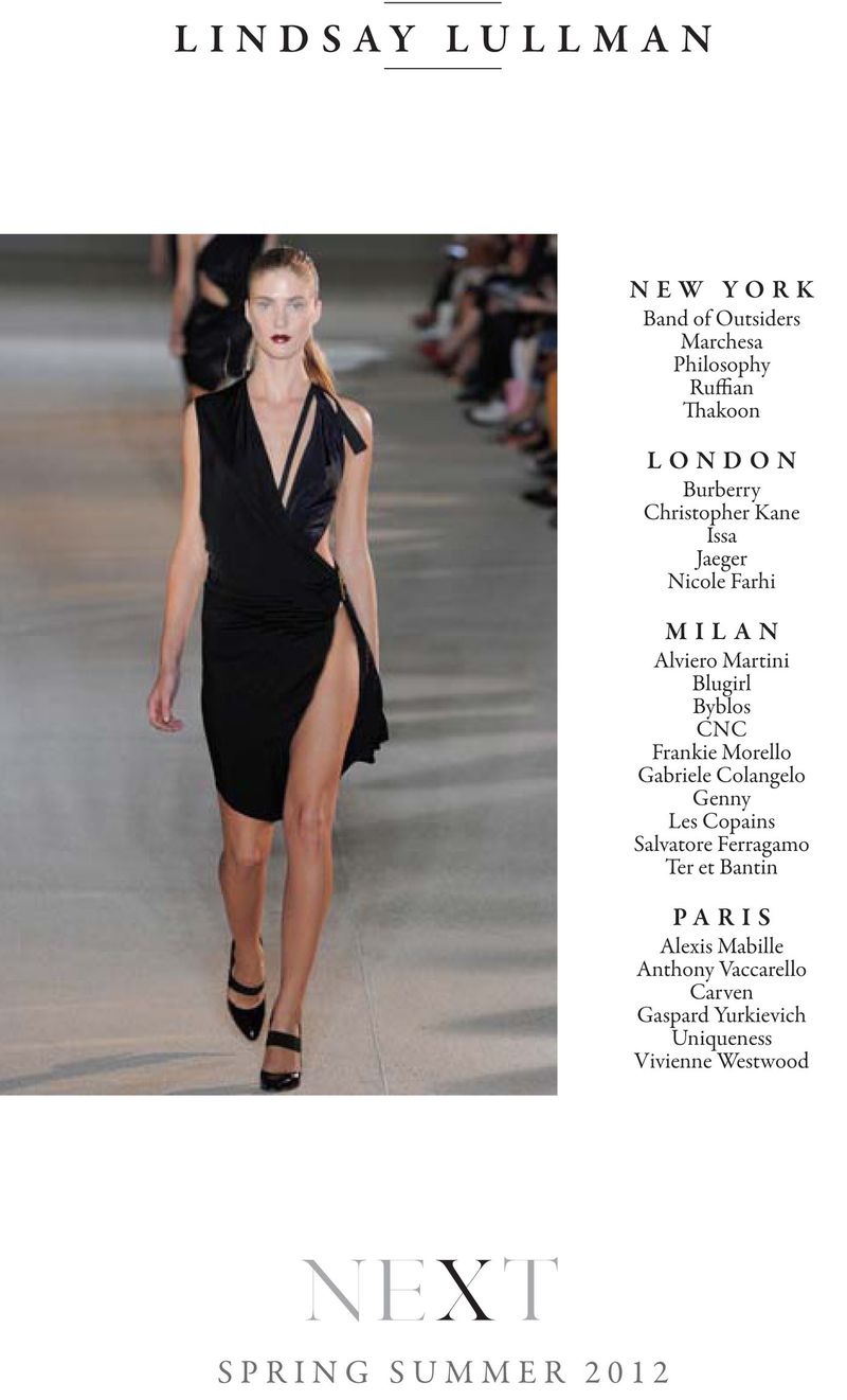 NEXT MODELS London: All SHOWS S/S 12 Main Board (Various Shows)