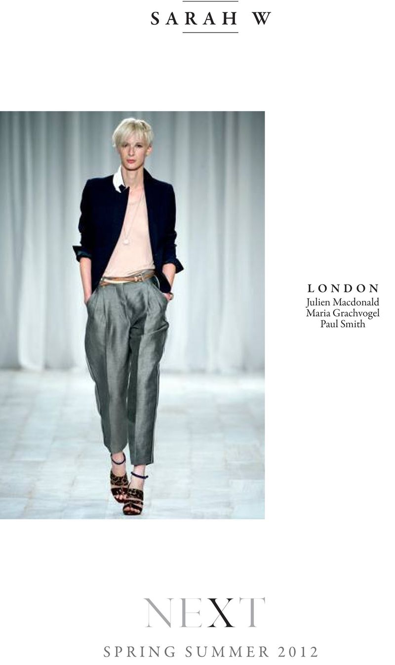 NEXT MODELS London: All SHOWS S/S 12 Main Board (Various Shows)