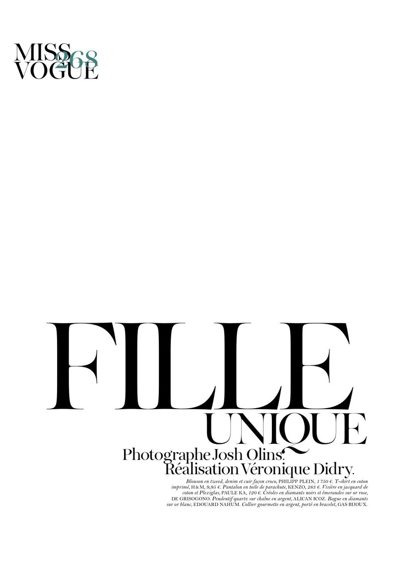 Fille Unique (Vogue France)