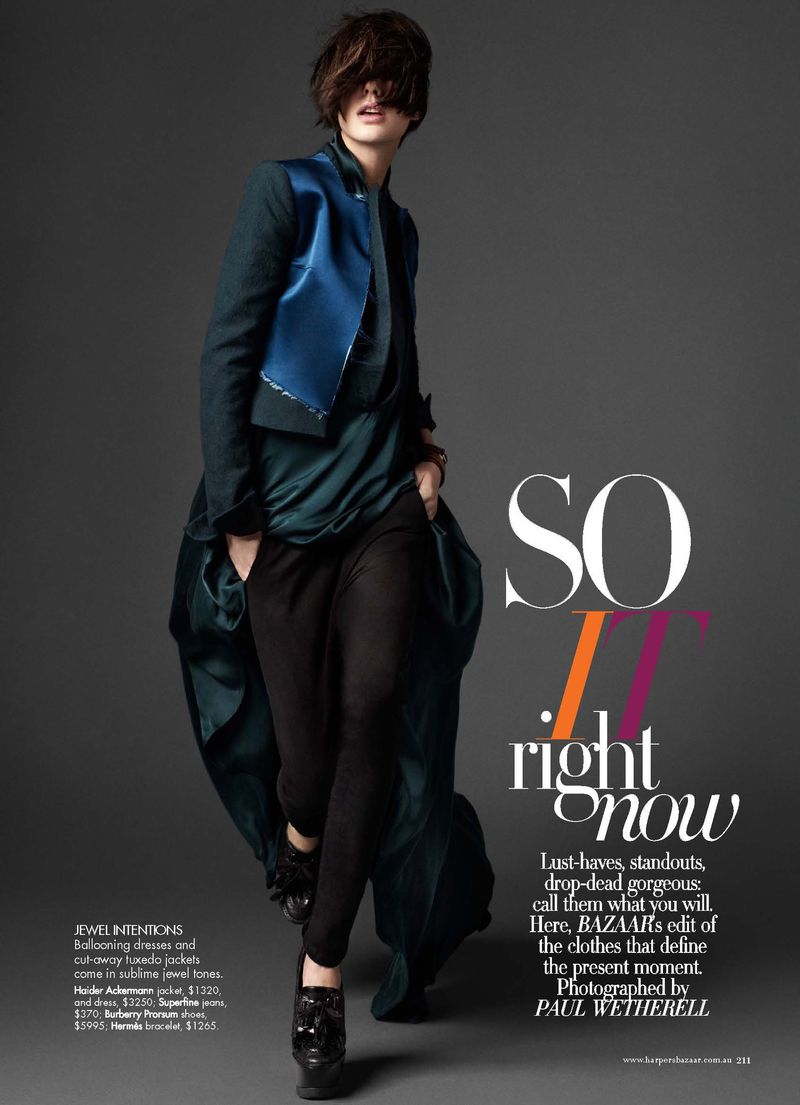 SO IT RIGHT NOW (Harper's Bazaar Australia)