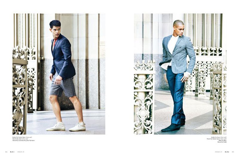Simon Tham and Deric Mickens in Bleu Magazine (Various Editorials)