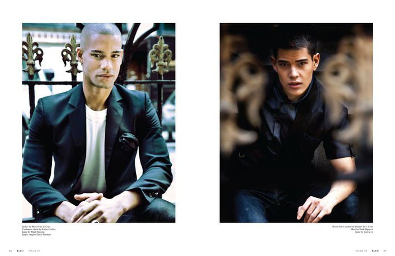 Simon Tham and Deric Mickens in Bleu Magazine (Various Editorials)