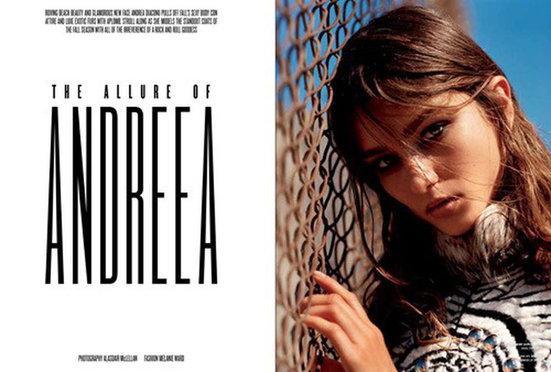 Andreea and the finest furs (V Magazine)