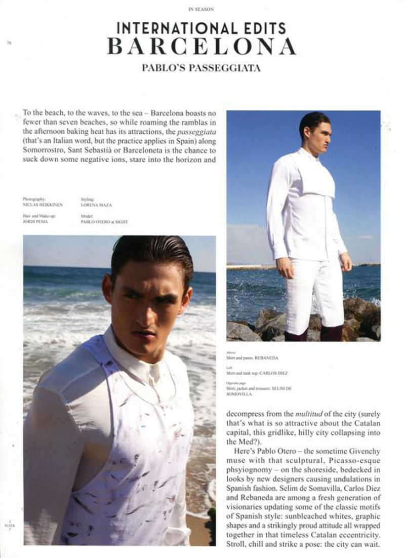 Pablo's Passeggiata (Sleek Magazine)