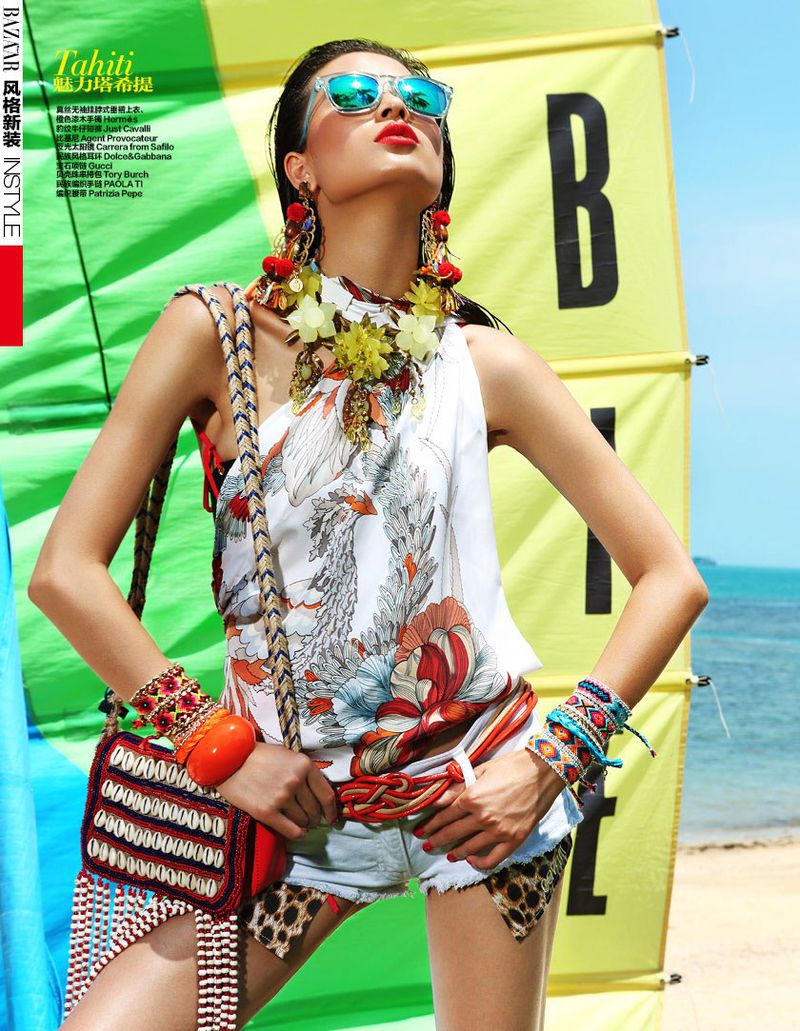 Summertime Lady with model Liu Li Jun (Harper's Bazaar China)