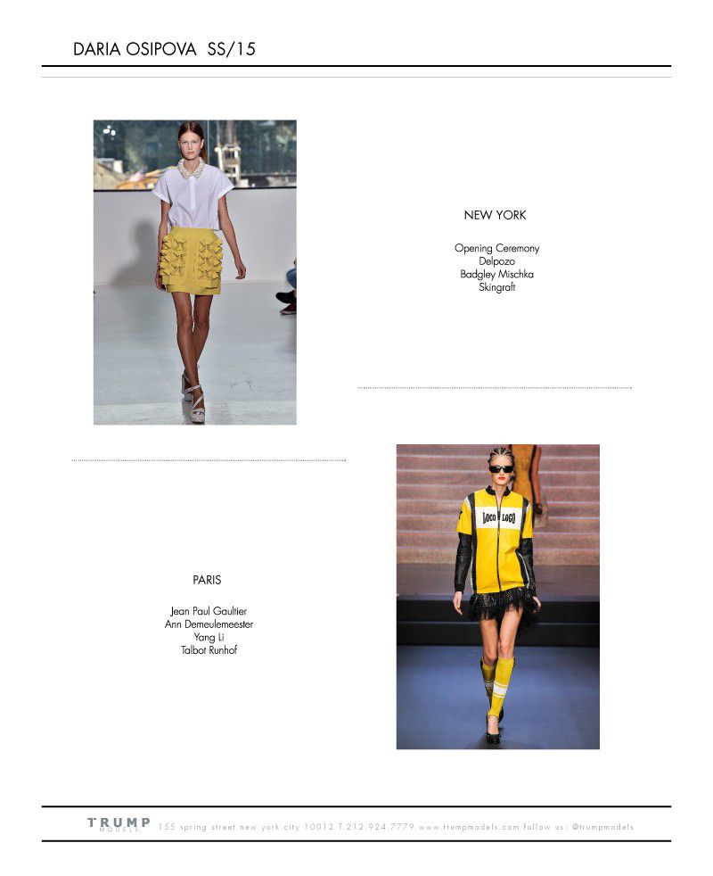 Trump Models S/S 15 Shows (Portrait)