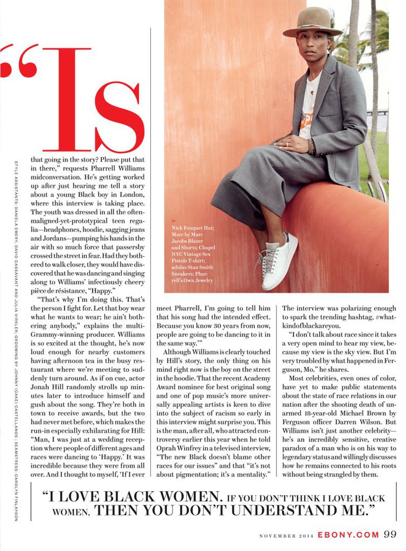Pharrell Williams (Ebony Magazine)