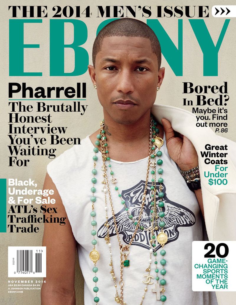 Ebony Magazine November 2014 Cover with Pharell Williams (Ebony Magazine)