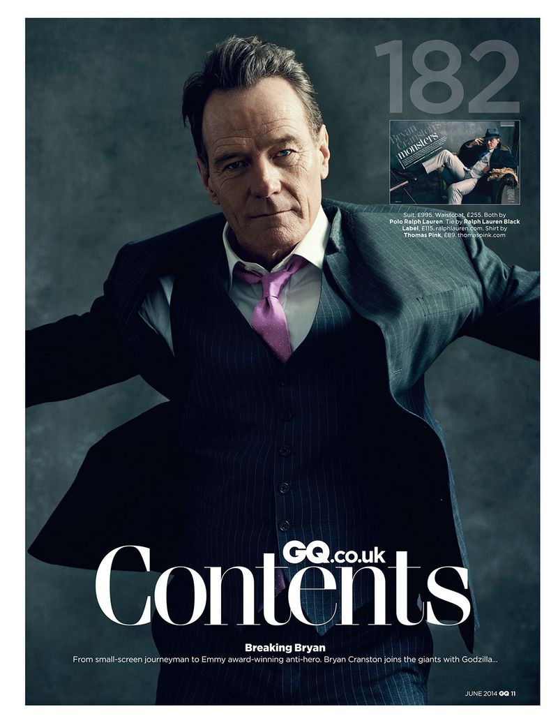 Bryan Cranston's Monsters for British GQ (Various Editorials)