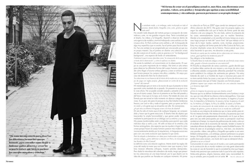 RAD HOURANI INTERVIEW IN TEN MAG (Rad Hourani)