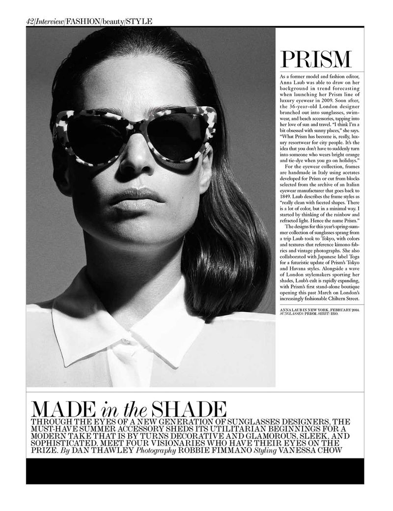 Made in the Shade (Interview Magazine)