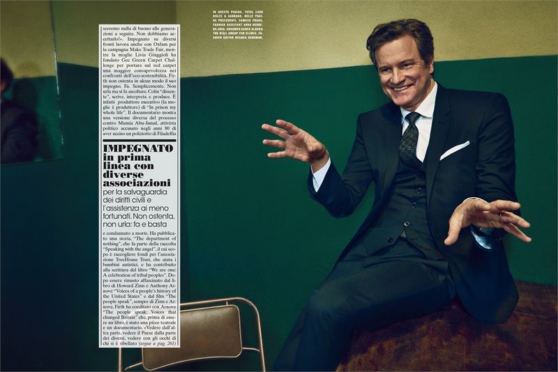 L'Uomo Vogue July-Aug 2014 Cover: Colin Firth: The Style Makers (L'Uomo ...