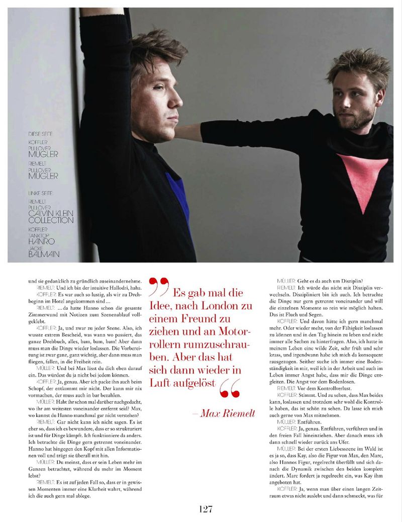 Max Riemelt & Hanno Koffler (Interview Germany)