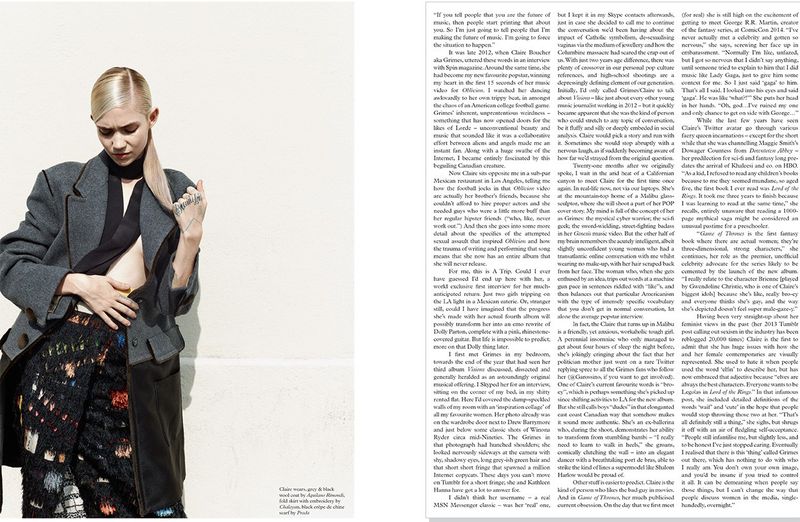 Cover Girl: Grimes (Pop Magazine)