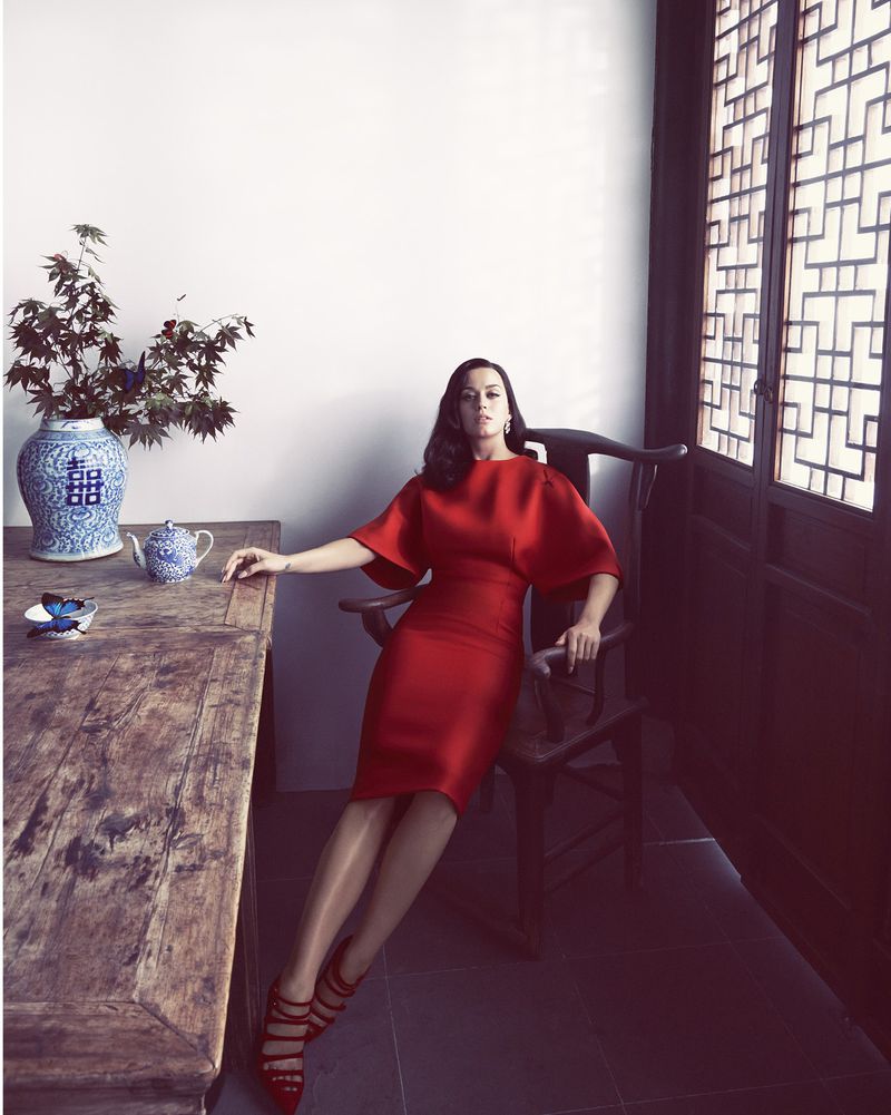 Katy Perry, Lady in Red (Harper's Bazaar U.S.)
