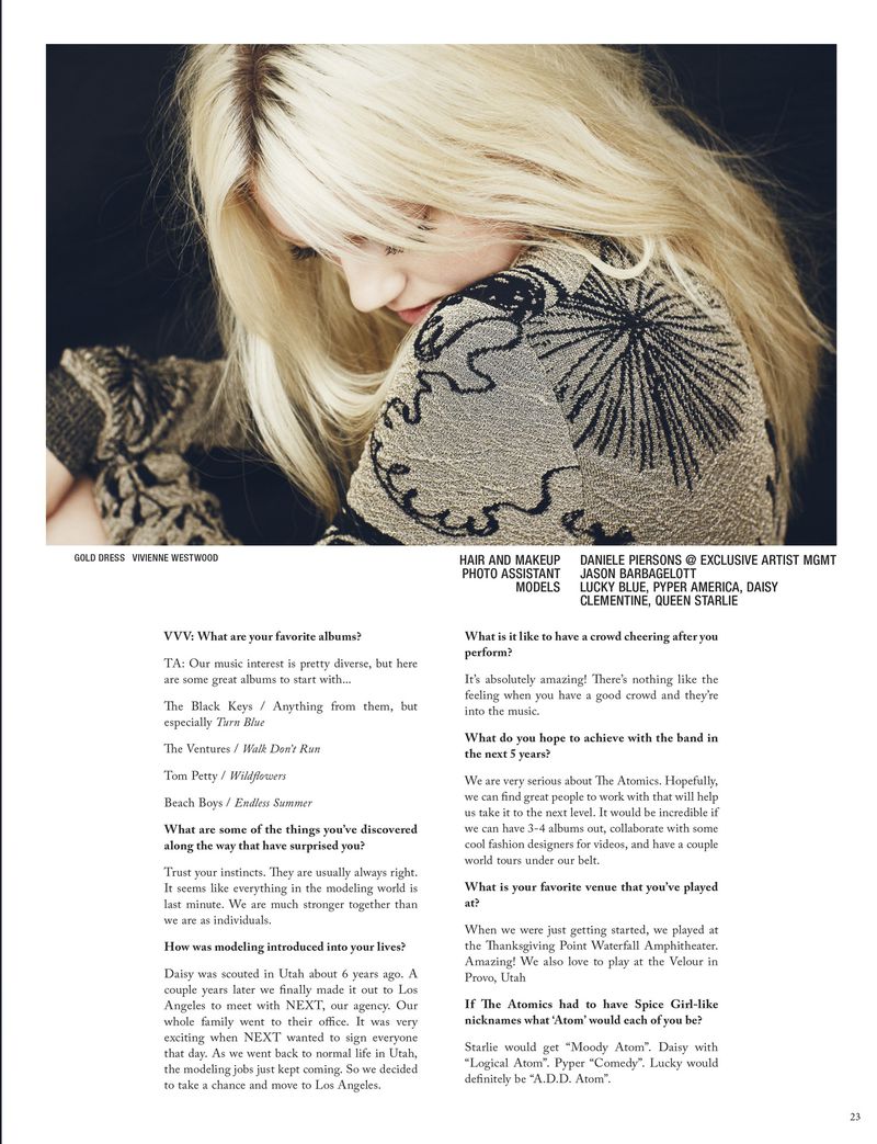 Young Artist - The Atomics (VVV Magazine)