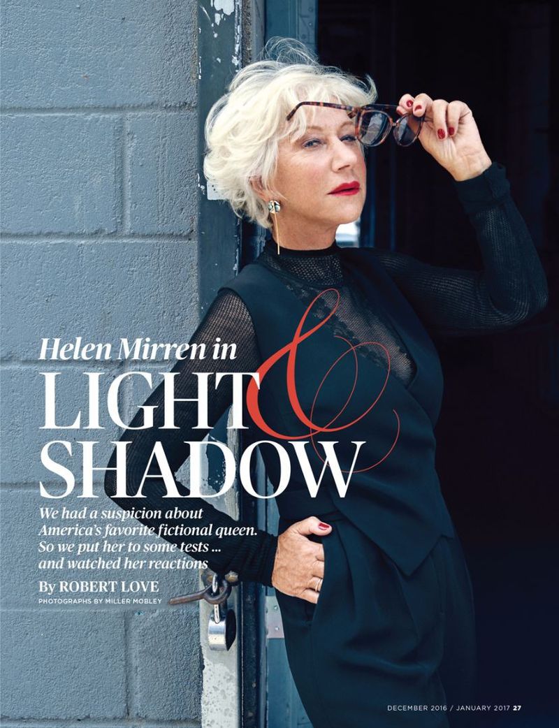 Helen Mirren in Light & Shadow for AARP (Various Editorials)