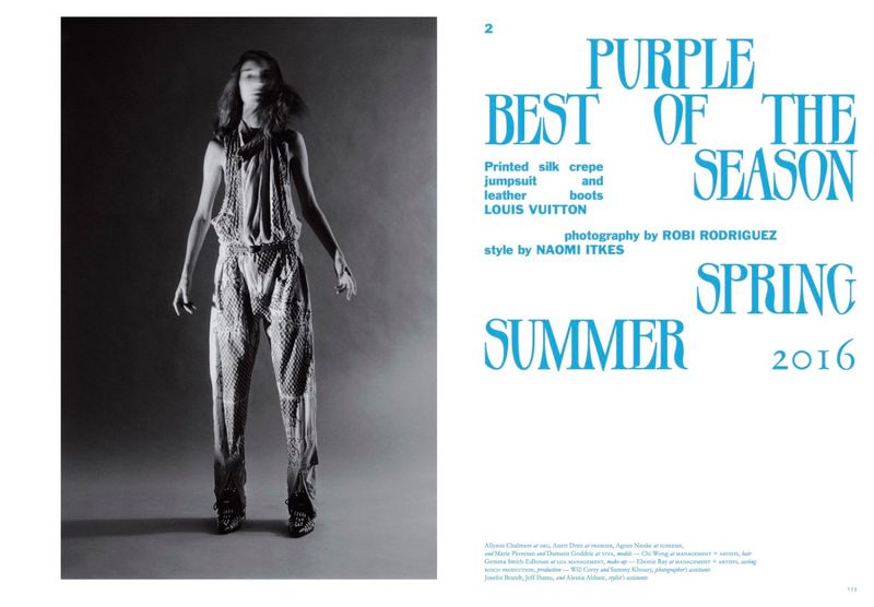 Purple Fashion S/S 16 Cover (Purple Magazine)