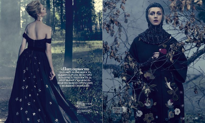 Queen Victoria / actress Victoria Isakova (InStyle Russia)
