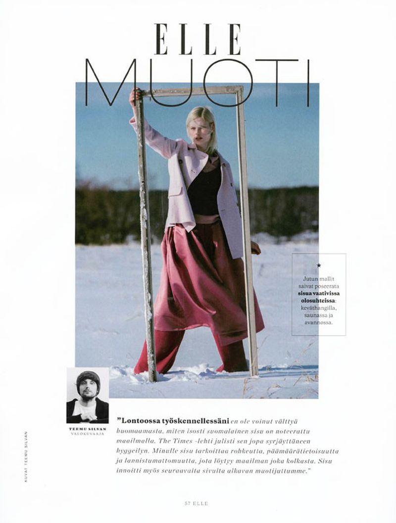 Sisu, photographed by Teemu Silvan (Elle Finland)