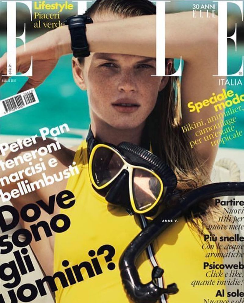 Elle Italia July 2017 30th Anniversary Issue Cover (Elle Italia)