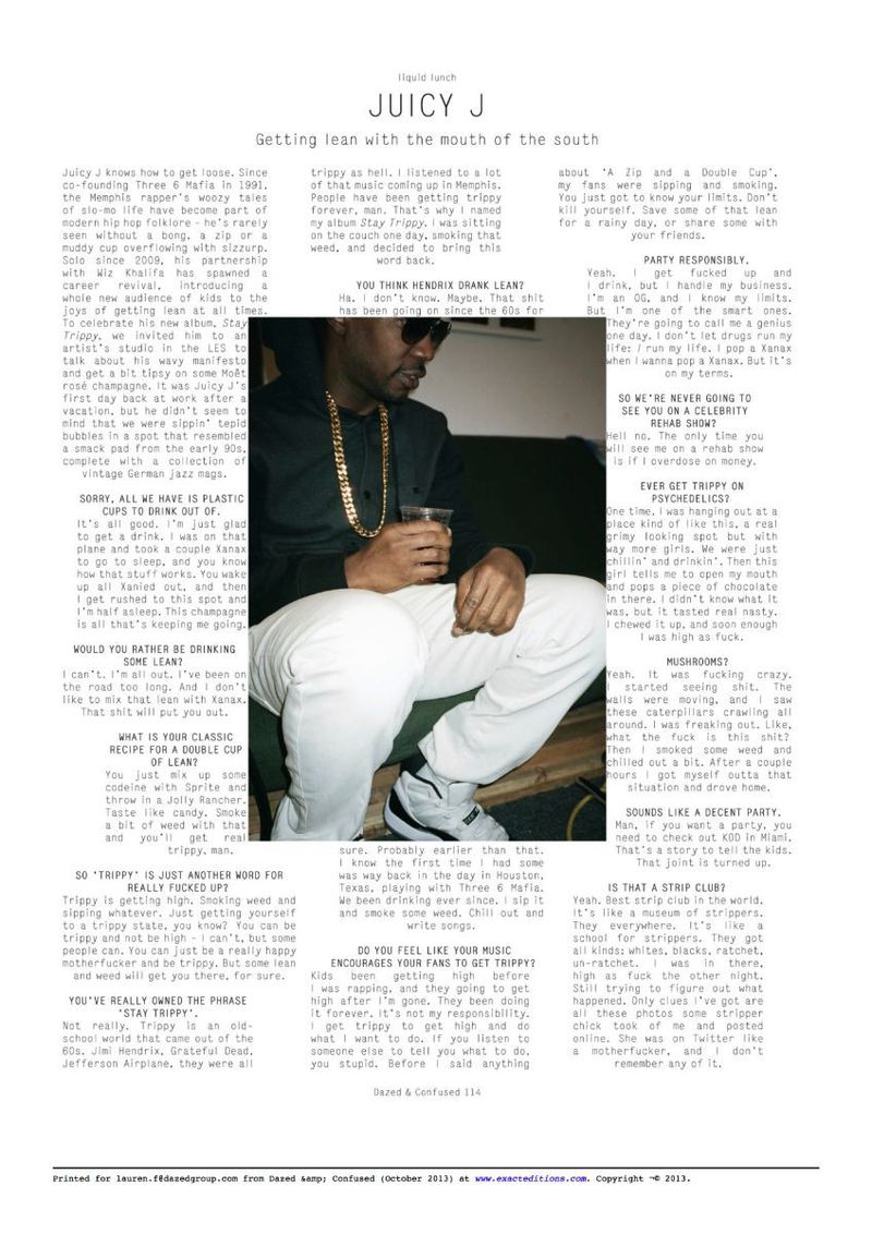 Juicy J (Dazed Magazine)