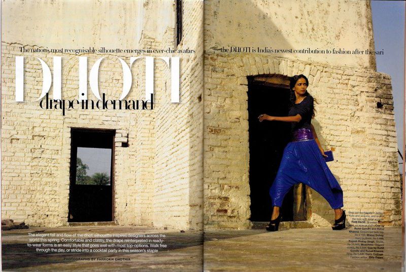 DHOTI drape in demand (Harper's Bazaar India)