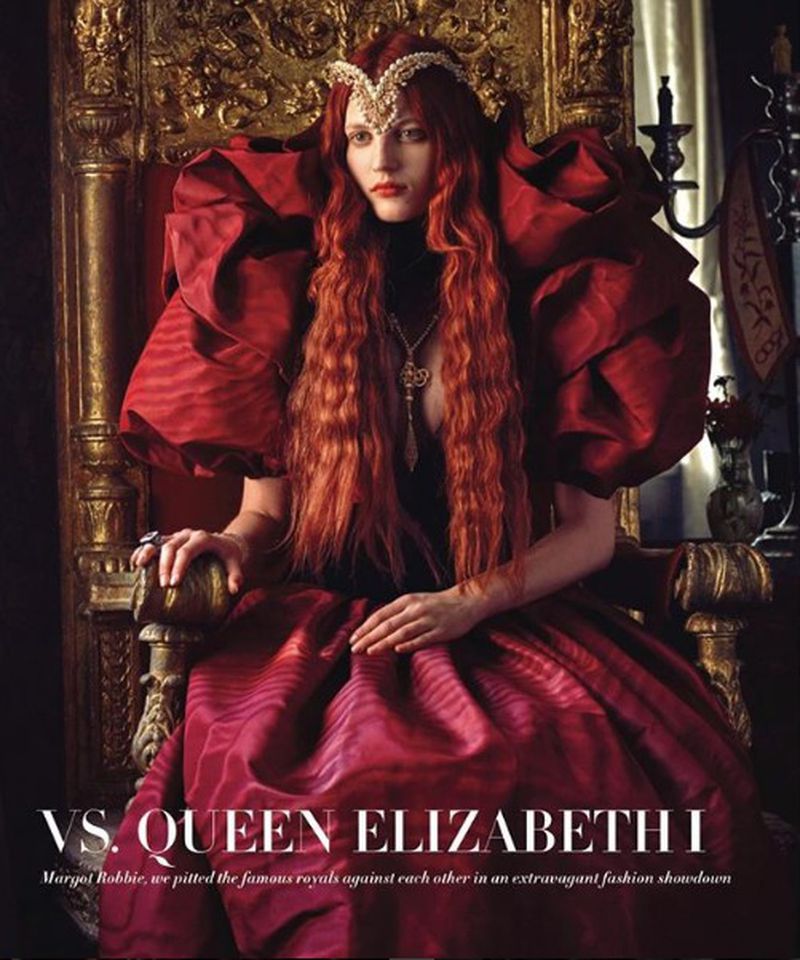 Mary, Queen of Scots vs. Queen Elizabeth (Harper's Bazaar U.S.)
