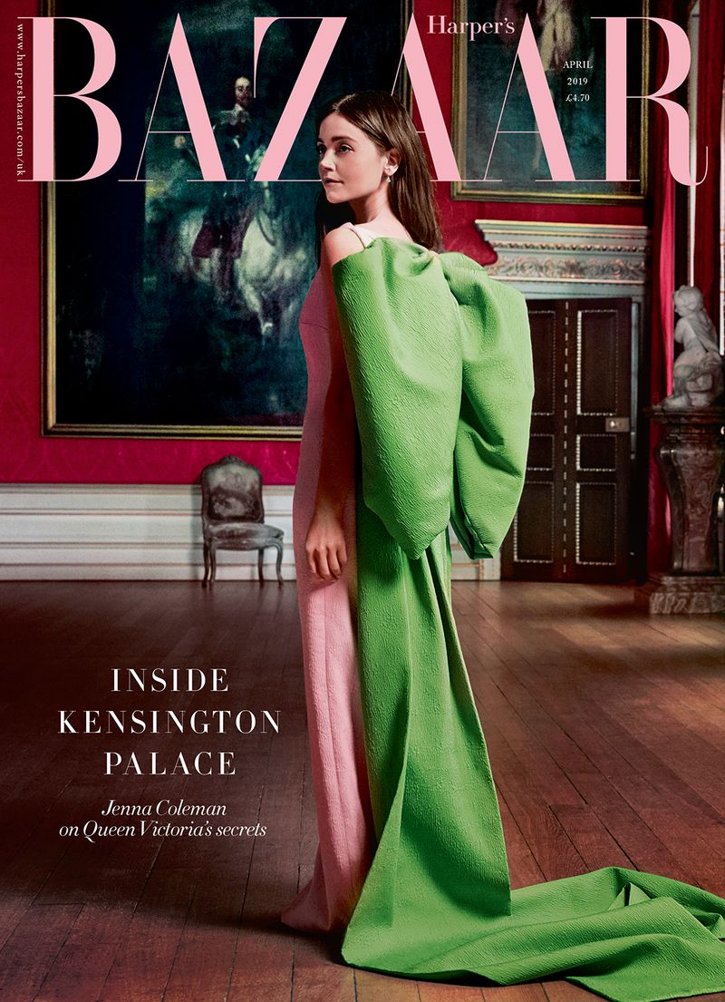 Harper's Bazaar April 2019 Cover with Jenna Coleman (Harper's Bazaar UK)