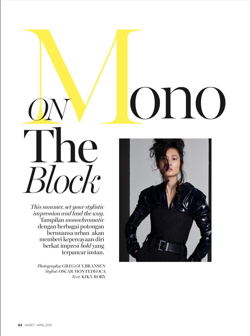 Mono on the block (Marie Claire Indonesia)