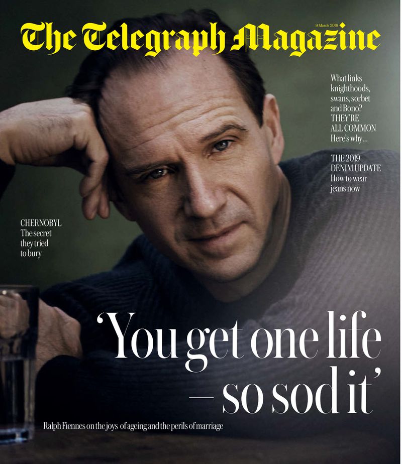 Telegraph Magazine March 2019 Cover with Ralph Fiennes (Telegraph Magazine)