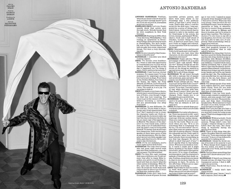 Antonio Banderas (Interview Magazine)
