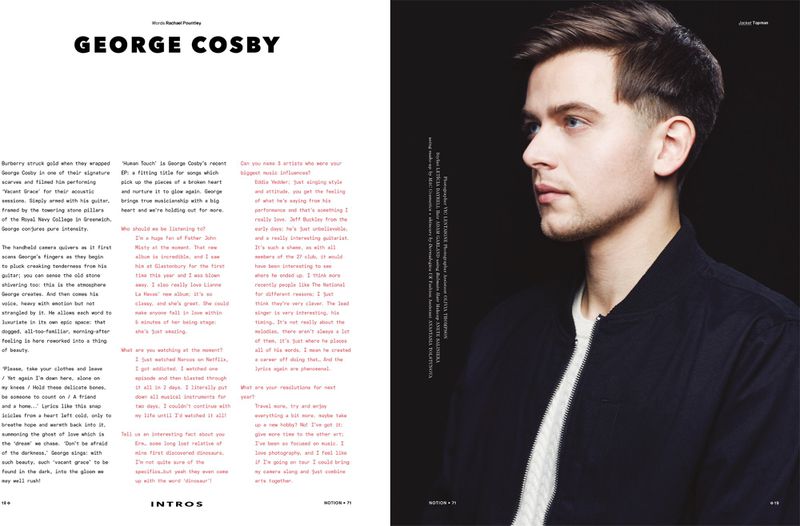 Interview - George Cosby (Notion Magazine)