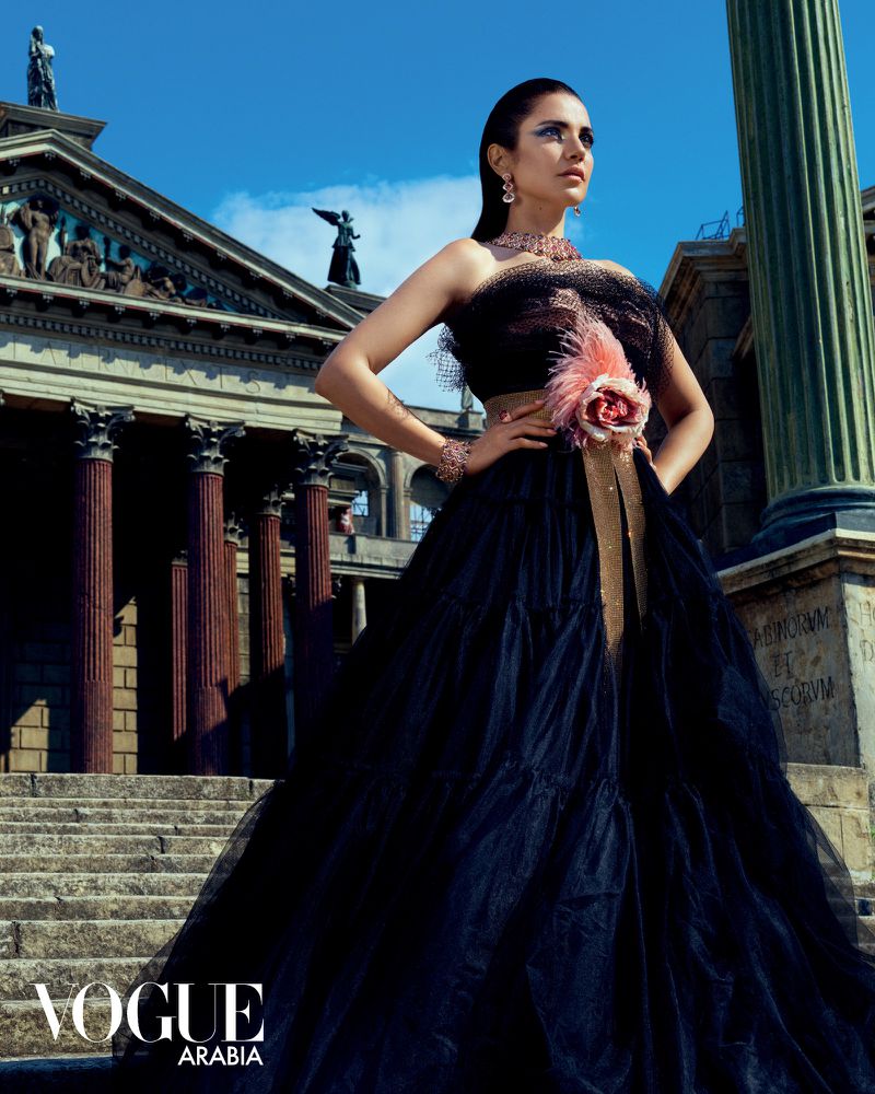 Dorra Zarrouk in partnership with Bulgari (Vogue Arabia)
