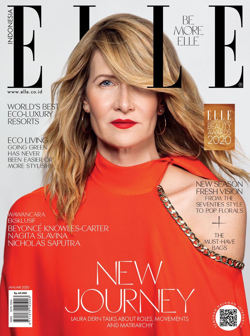 Elle Indonesia January 2020 Cover : Laura Dern by Thom Kerr (Elle ...