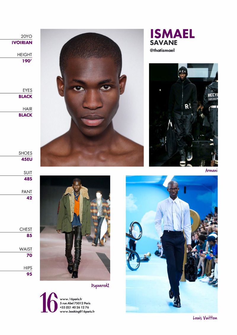 16 Men SHOW SHEETS Fall-Winter 2020 (Polaroids-Digitals)