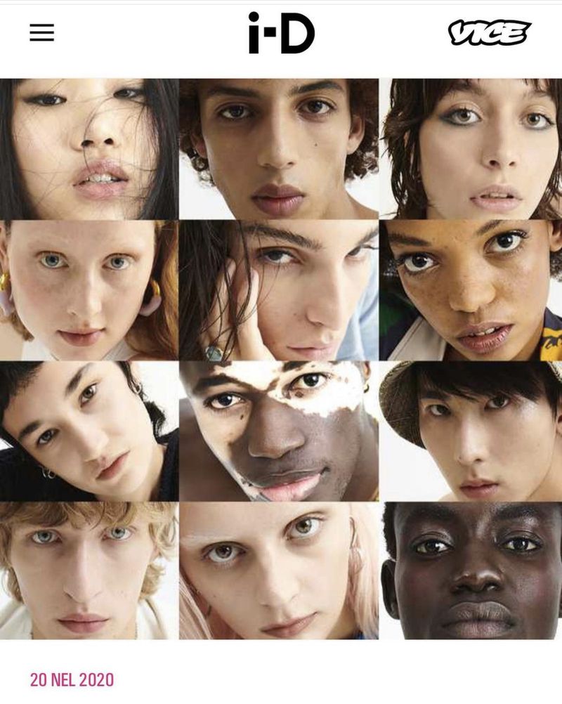 20 New Faces 2020 in Milan by: Rosario Rex Di Salvo (i-D Italy)