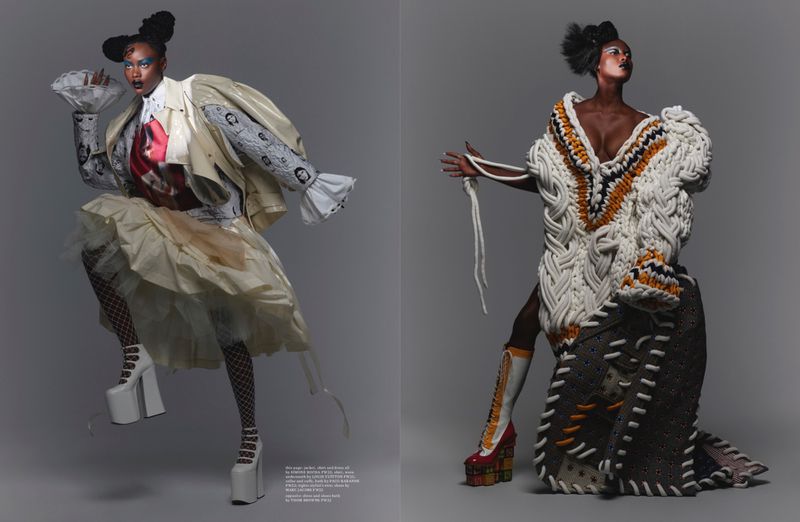 Janet Jumbo wears Thom Browne (HEROINE Magazine)