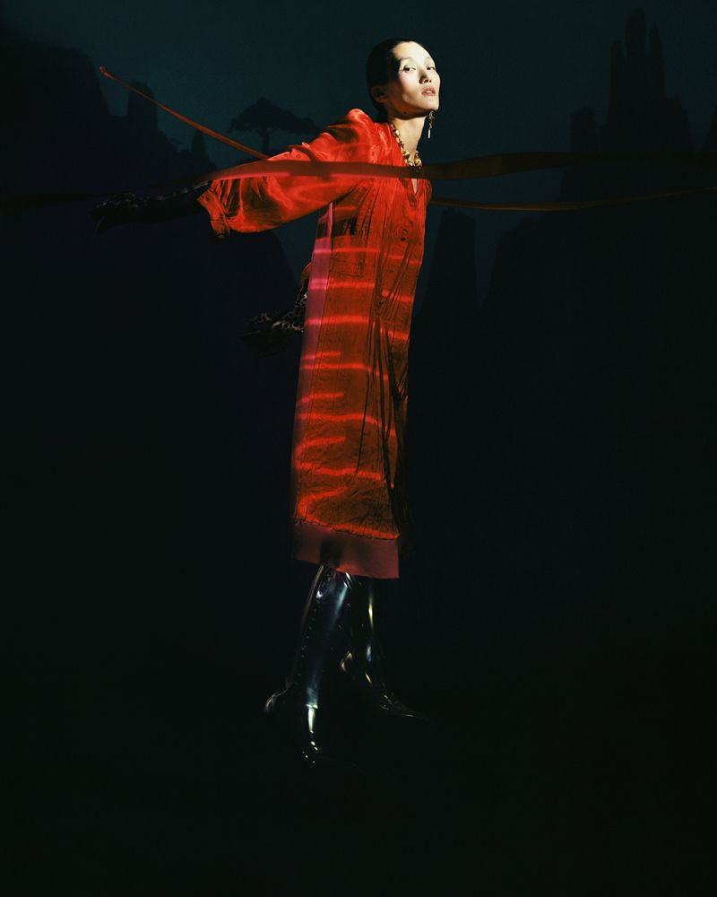 Lina Zhang Chivalrous charm (Marie Claire China)