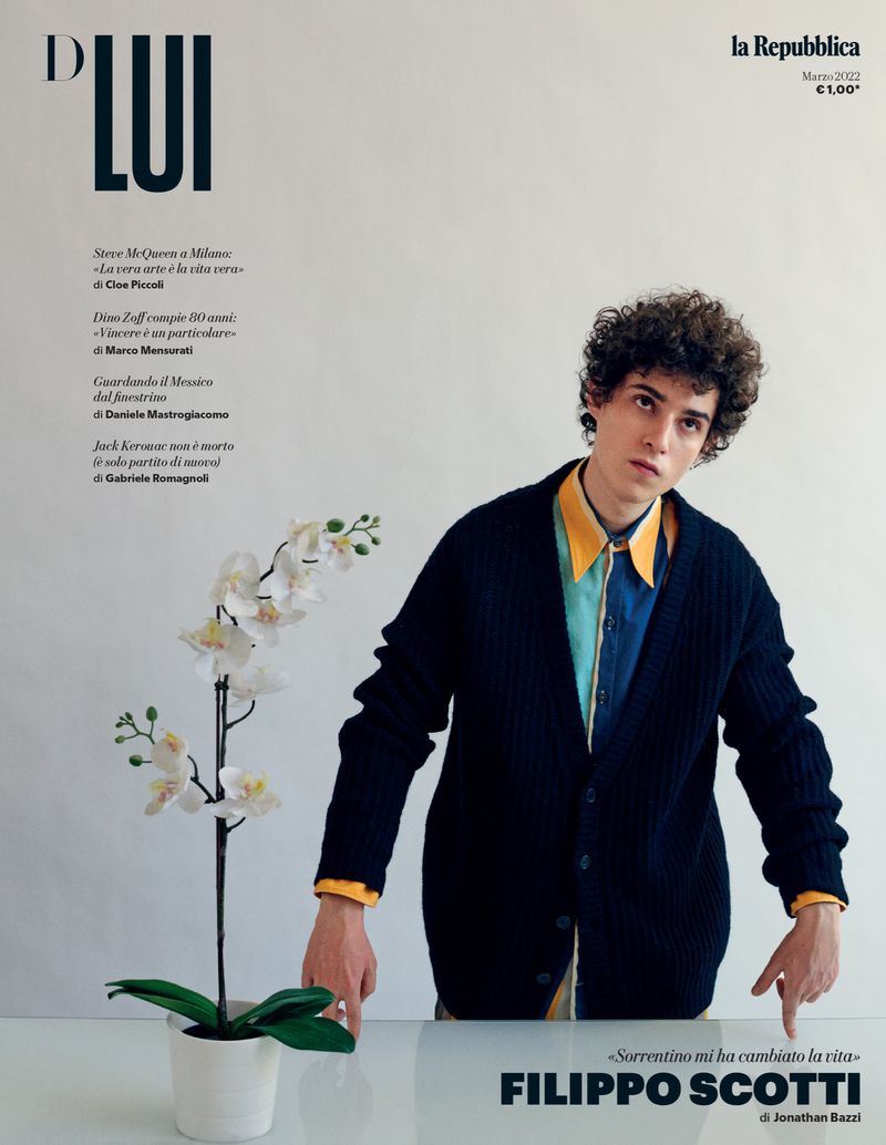 DLUI Feb 2022 Cover: Filippo Scotti Cover Story (DLUI la Repubblica)