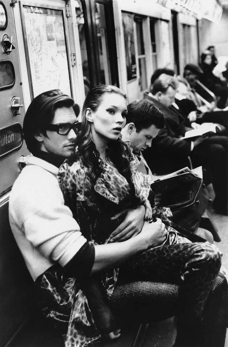 Kate Moss and Marcus Schenkenberg in New York (Harper's Bazaar Italia)
