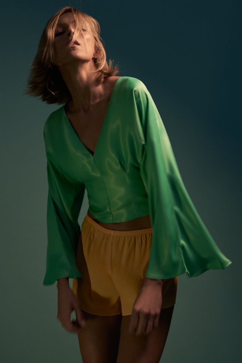 ZARA Basic Collection by Anja Rubik | Green Satin (Zara)