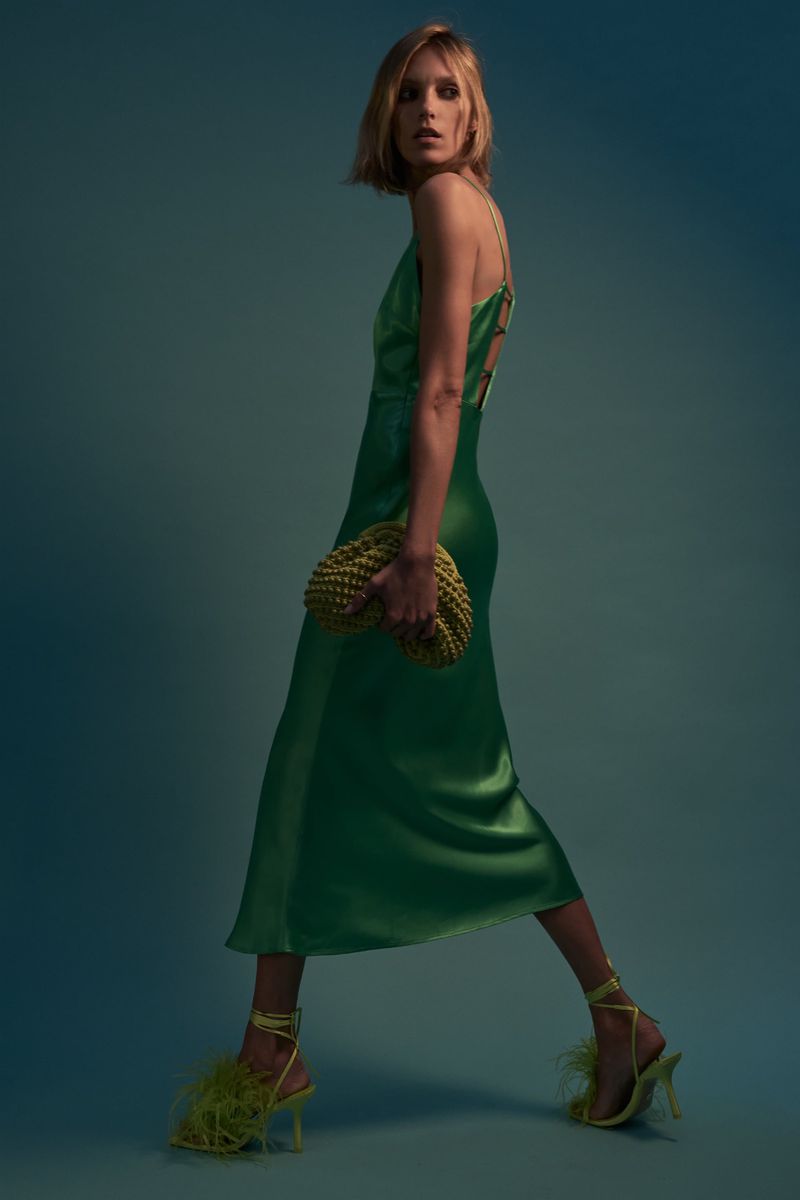 ZARA Basic Collection by Anja Rubik | Green Satin (Zara)