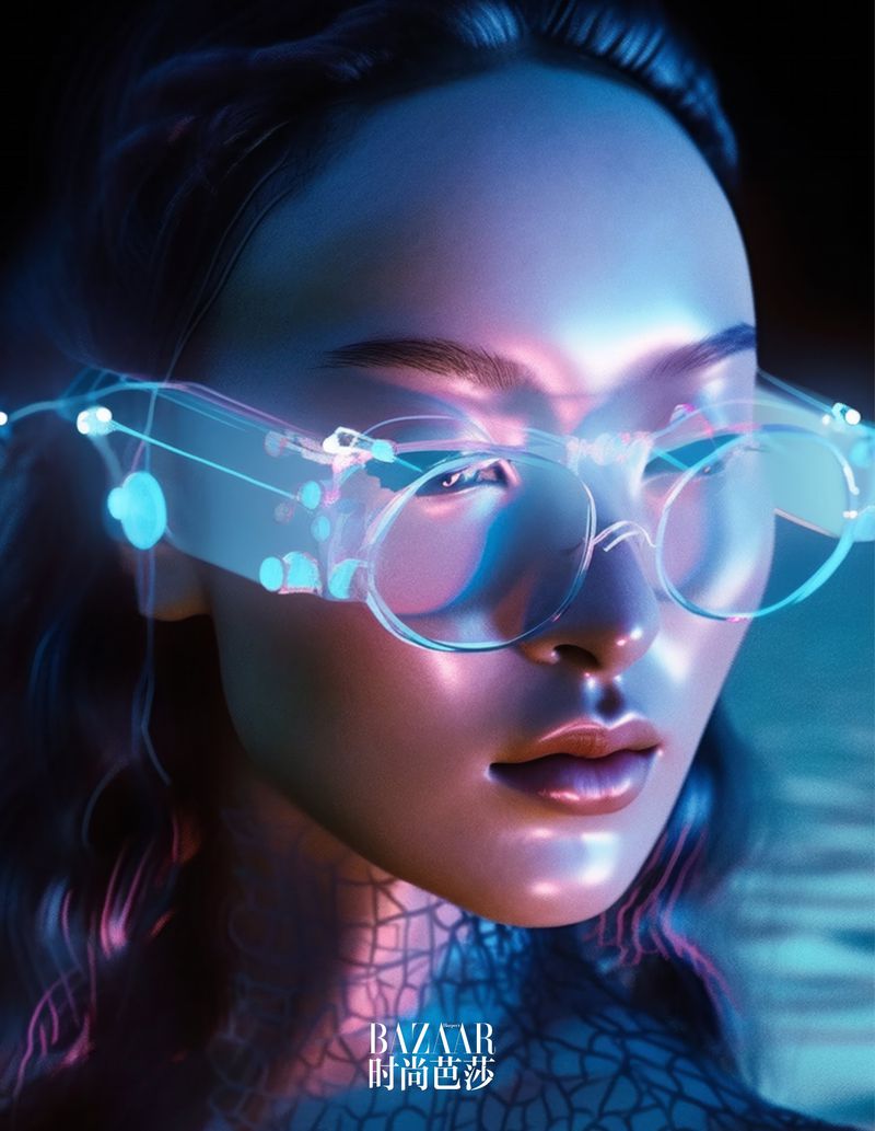 Chill AIGC 时尚美妆人工智能摄影大片 by Xi Liang (Harper's Bazaar China)