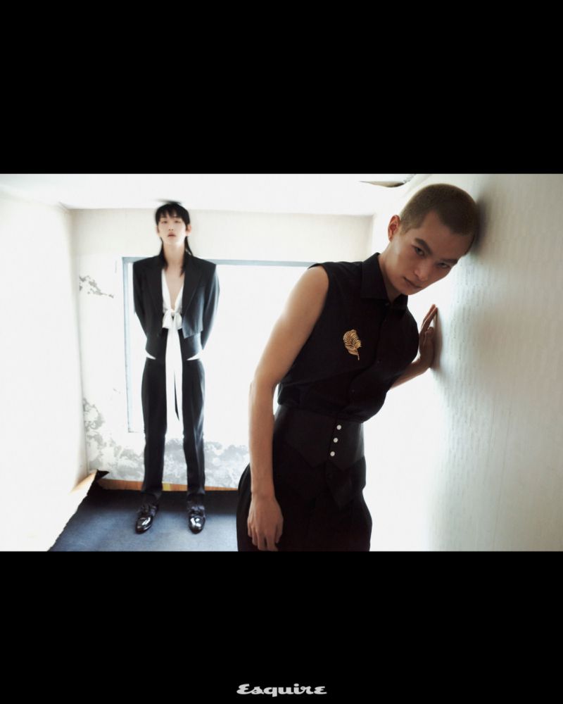 Coolly Styled Dress Suit by Ted Min (Esquire Korea)