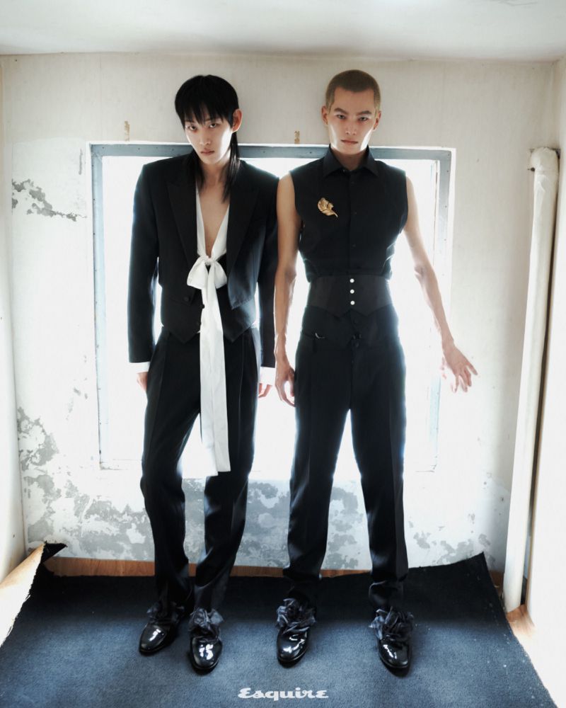 Coolly Styled Dress Suit by Ted Min (Esquire Korea)