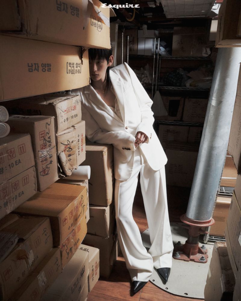 Coolly Styled Dress Suit by Ted Min (Esquire Korea)