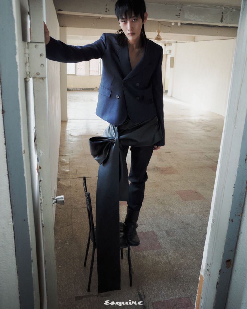 Coolly Styled Dress Suit by Ted Min (Esquire Korea)