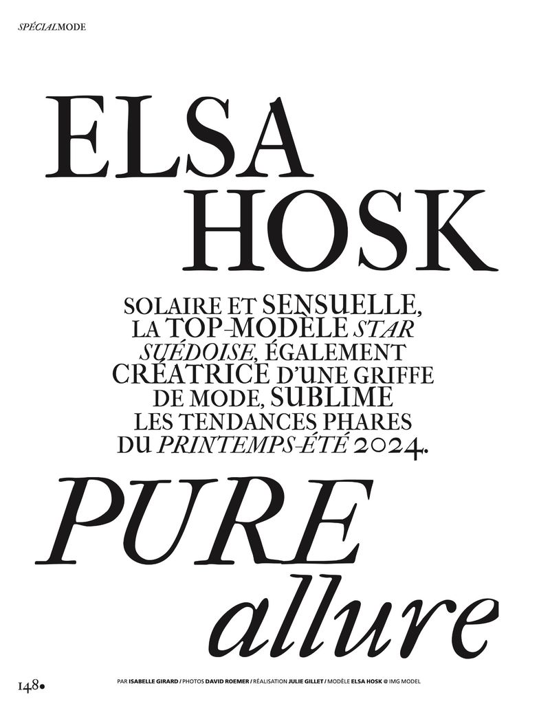 ELSA HOSK PURE ALLURE (Madame Figaro)