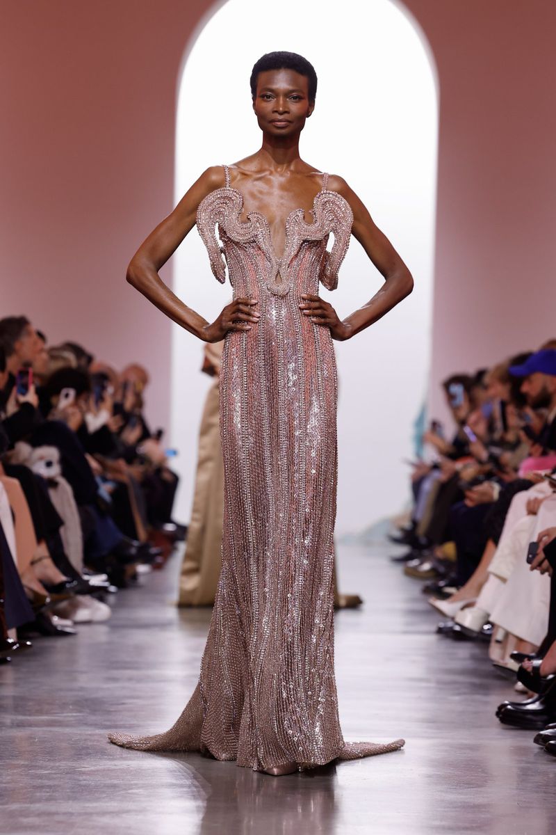 Debra Shaw Radiates Elegance At Elie Saab Haute Couture Spring 2025 ...